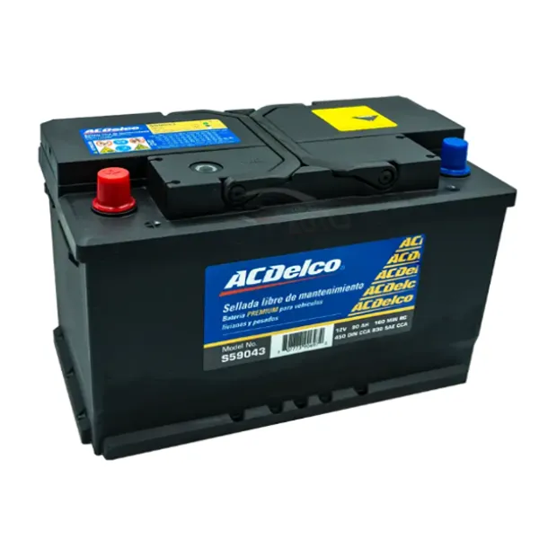 BATERIA ACDELCO 90AH 830CCA POSITIVO LADO IZQUIERDO ( + - ) SKU: S59043 ...